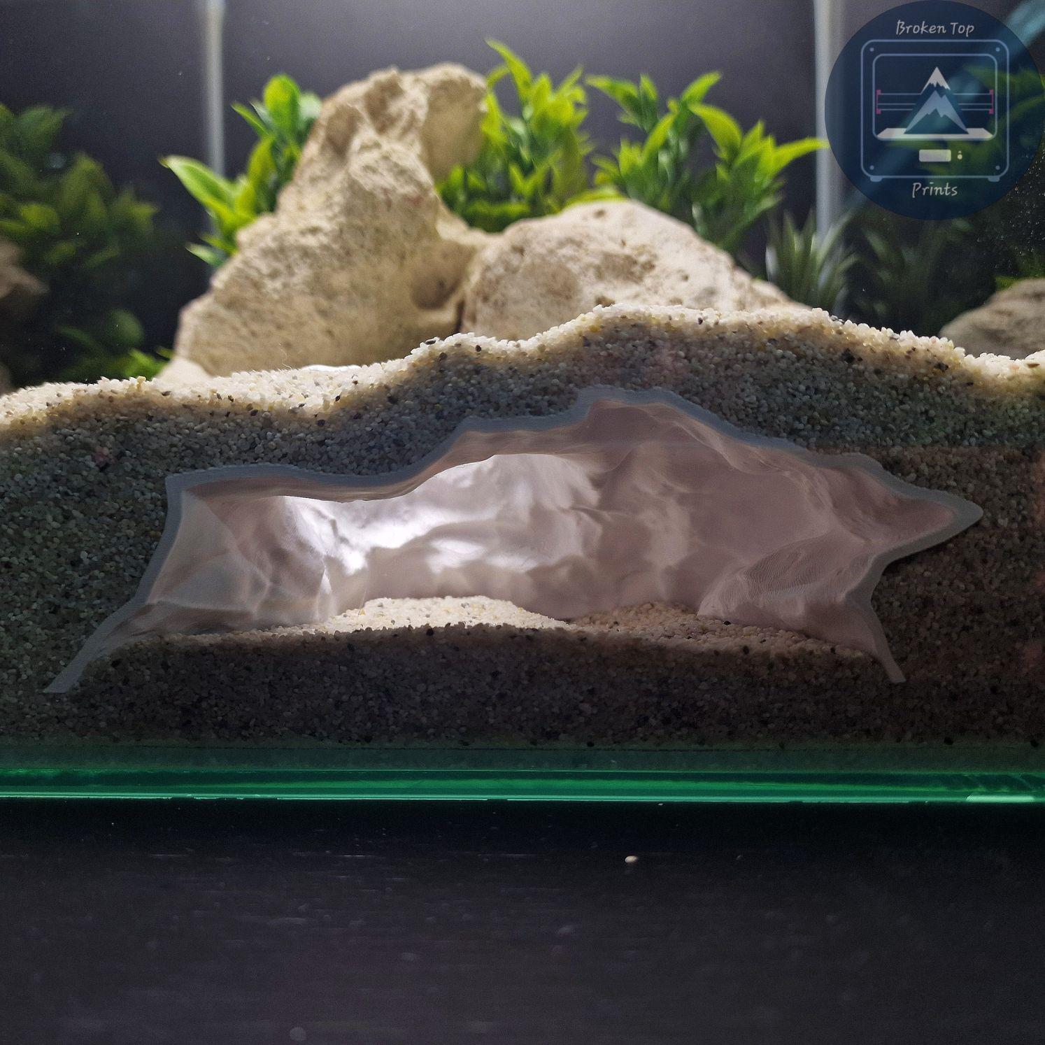 Substrate Tunnel Cave Hardscape Decor, Underground Hide Shelter Terrain ...