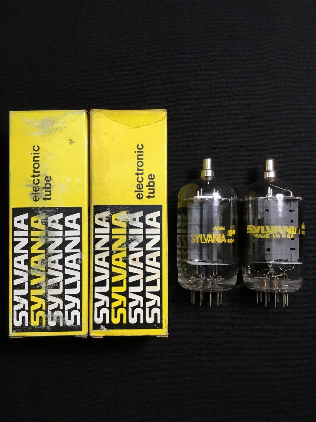 NOS Pair Sylvania 6JF6 Ham Radio Vintage Sweeps Vacuum Tubes USA Tested ...