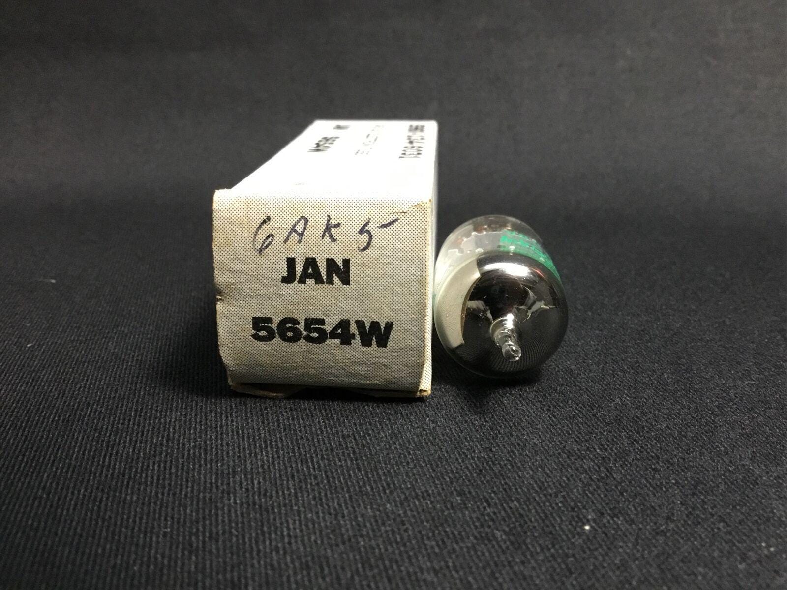 Nos Sleeve (5) GE 5654W 6AK5 Headphone Amp JAN Audio Preamp Vintage ...