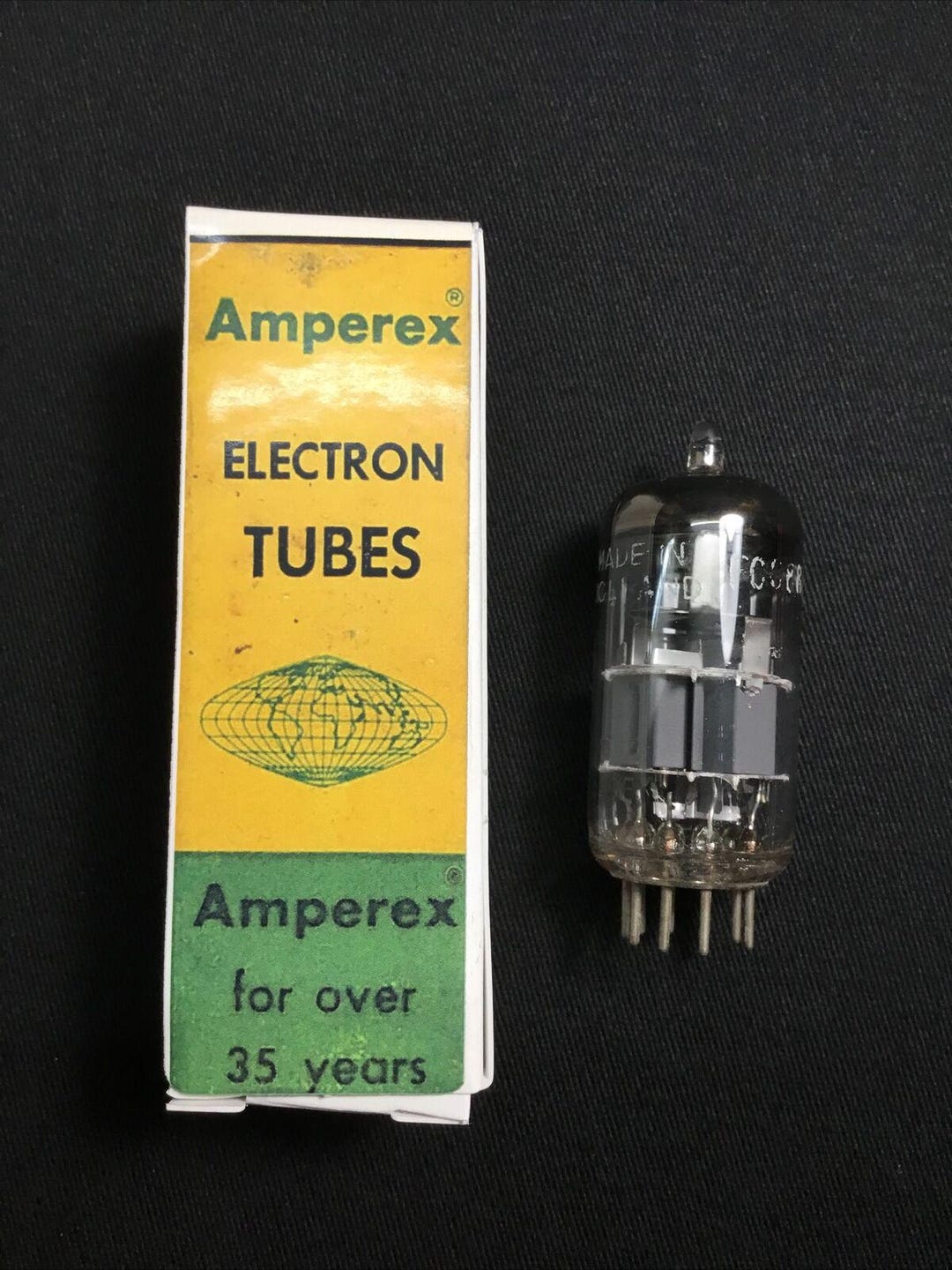 Amperex ECC88 6DJ8 D Getter Audio Amplifier Vacuum Tube Holland Tested ...