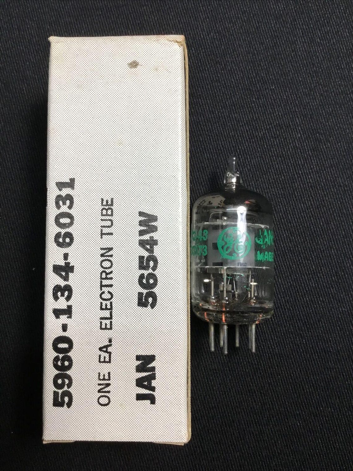 Nos Sleeve (5) GE 5654W 6AK5 Headphone Amp JAN Audio Preamp Vintage ...