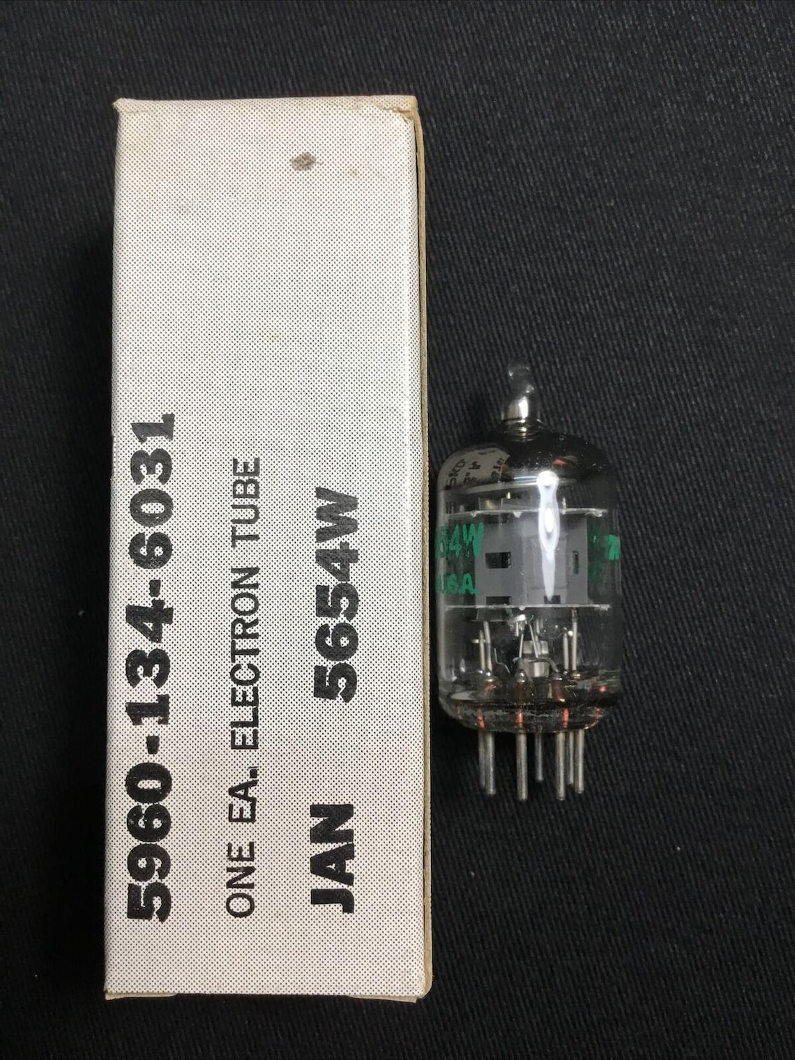 Nos Sleeve (5) GE 5654W 6AK5 Headphone Amp JAN Audio Preamp Vintage ...