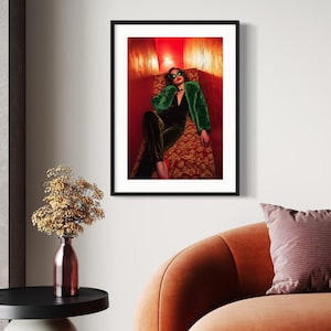 Bold Fashion Girl Digital Art Print Stylish Wall Art Chic Woman Poster ...