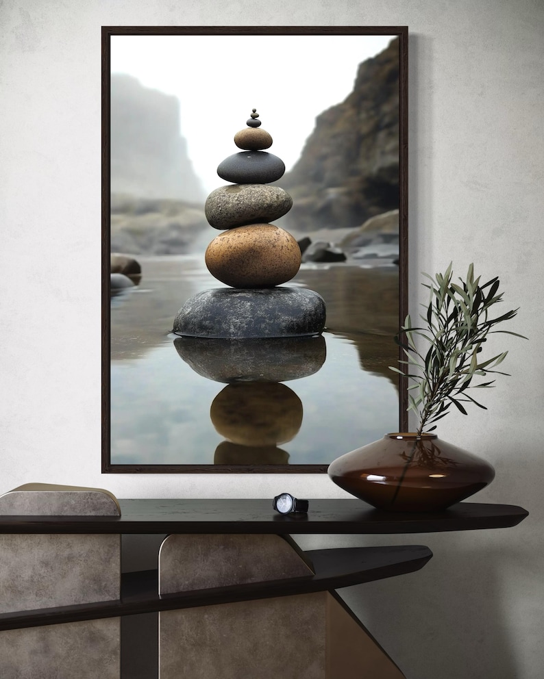 Spectacular Stones Tower Wall Art Digital Download Zen Stones Art ...