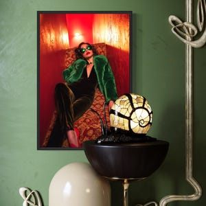 Bold Fashion Girl Digital Art Print Stylish Wall Art Chic Woman Poster ...