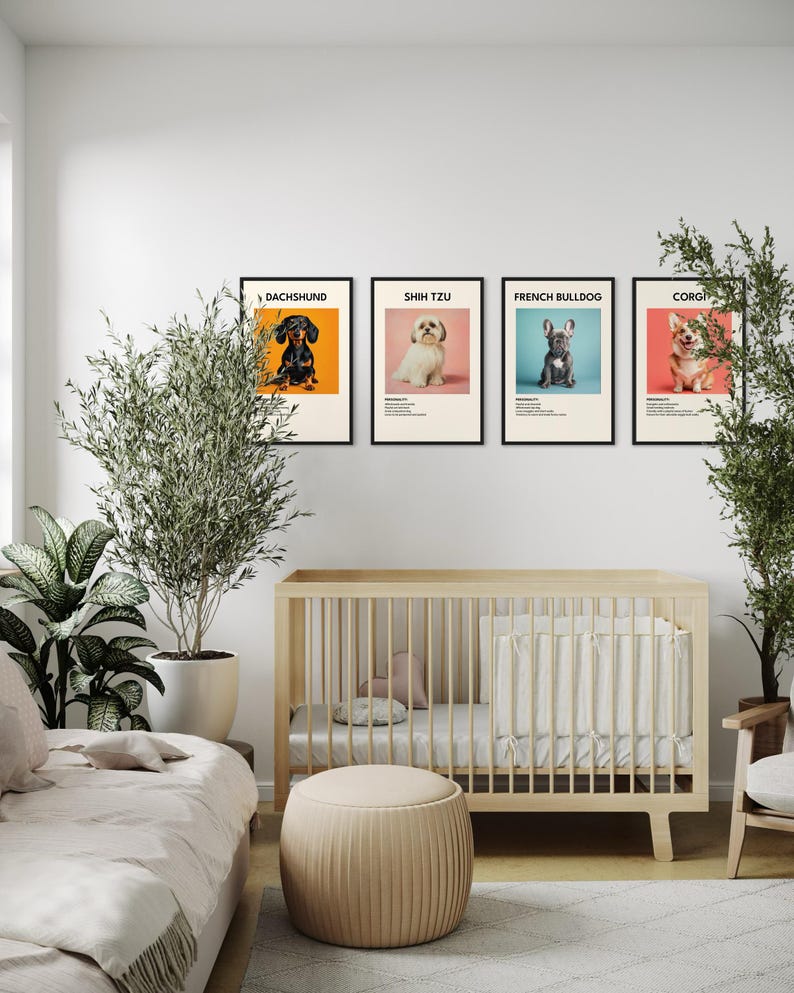 Set of 12 Dog Breed Posters, Digital Download, Veterinary Wall Art ...