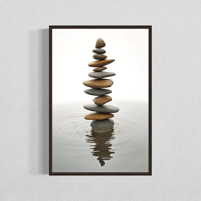 Zen Rocks Wall Art - Etsy