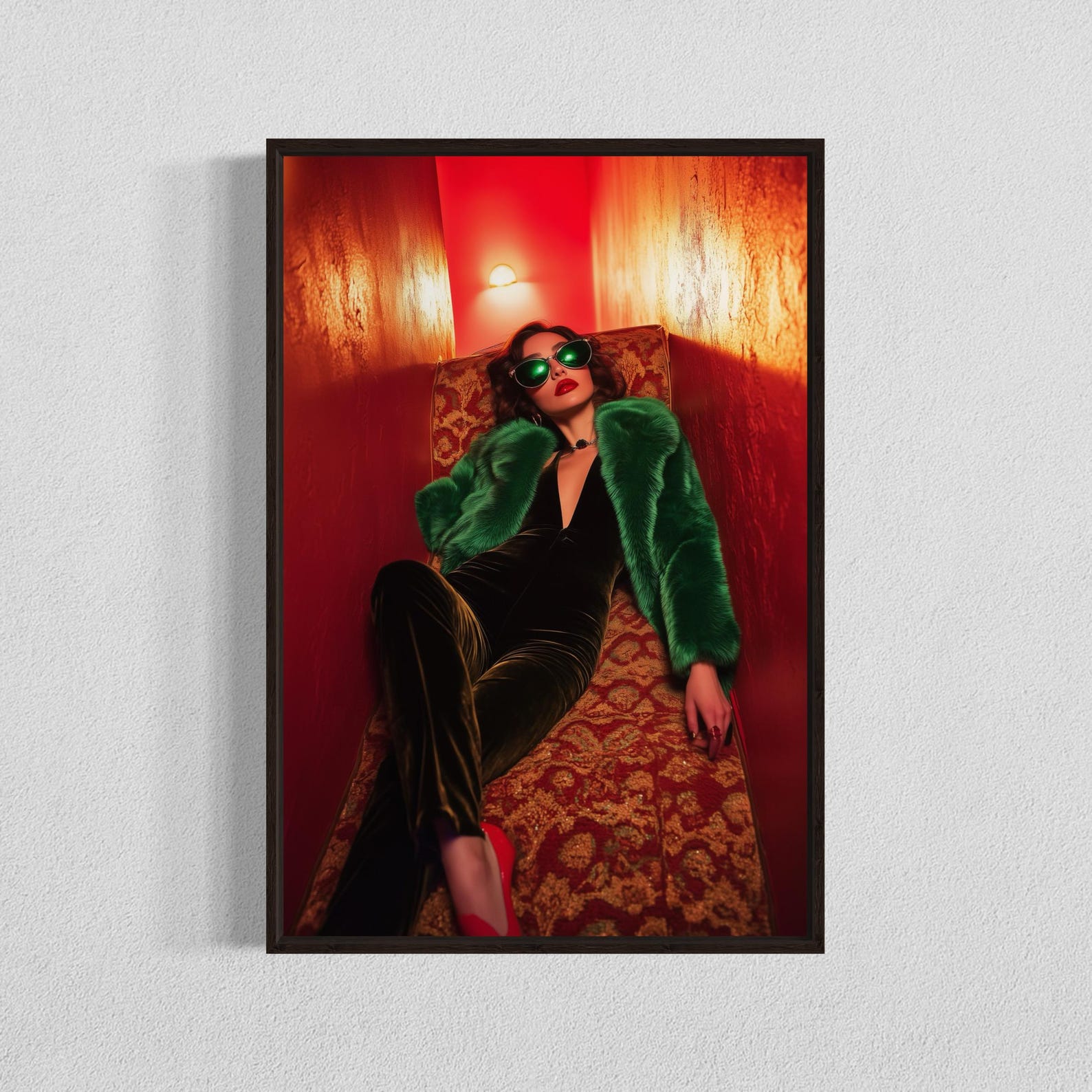 Bold Fashion Girl Digital Art Print Stylish Wall Art Chic Woman Poster ...