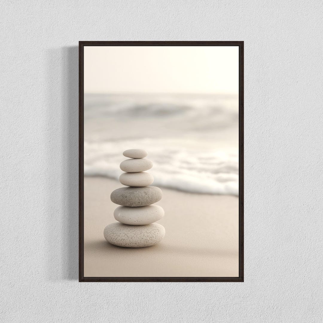Bright Stone Tower Digital Art Print Nature Wall Art Minimalist Tower ...