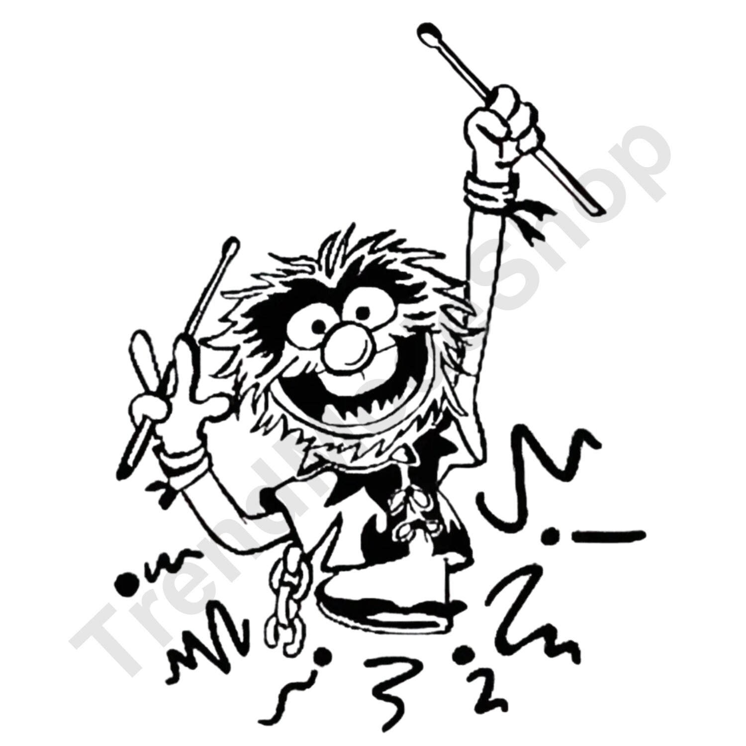 Muppets Animal SVG Muppets Playing Drums Svg DXF Cut File Iron on ...