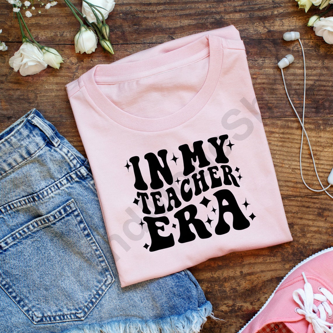 In My Teaching Era SVG PNG, Teacher Svg, Teacher Shirt, Eras, Wavy Stacked Text, Svg for Cricut ...