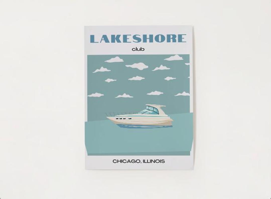 Chicago Lakeshore Club Poster Digital Download - Etsy