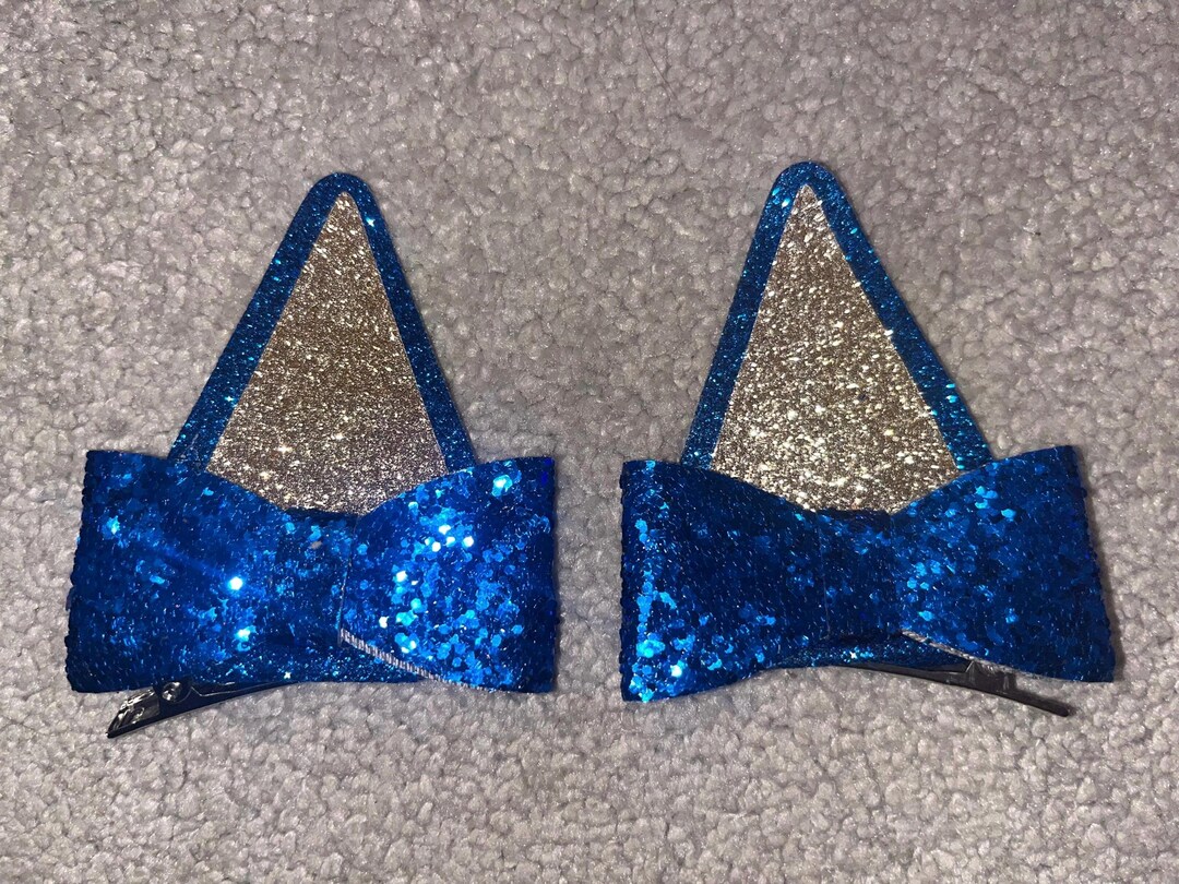Bluey Ears Glitter Hair Clips - Etsy