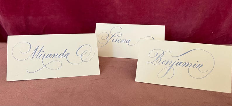 Custom Calligraphy Place Cards for Weddings & Parties - Etsy