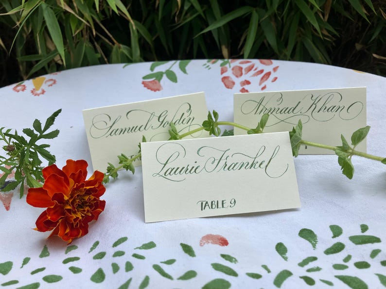 Custom Calligraphy Place Cards for Weddings & Parties - Etsy