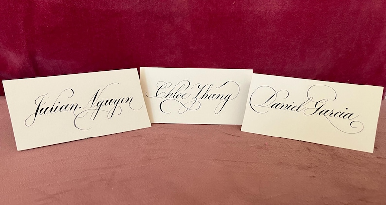 Custom Calligraphy Place Cards for Weddings & Parties - Etsy