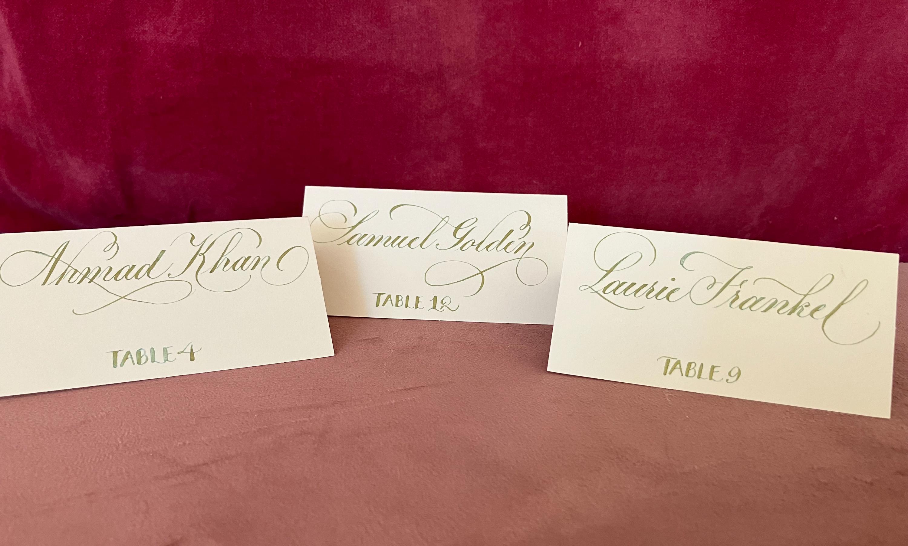 Custom Calligraphy Place Cards for Weddings & Parties - Etsy