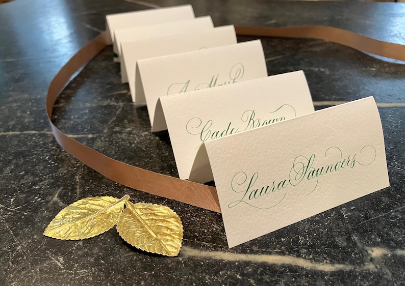 Custom Calligraphy Place Cards for Weddings & Parties - Etsy