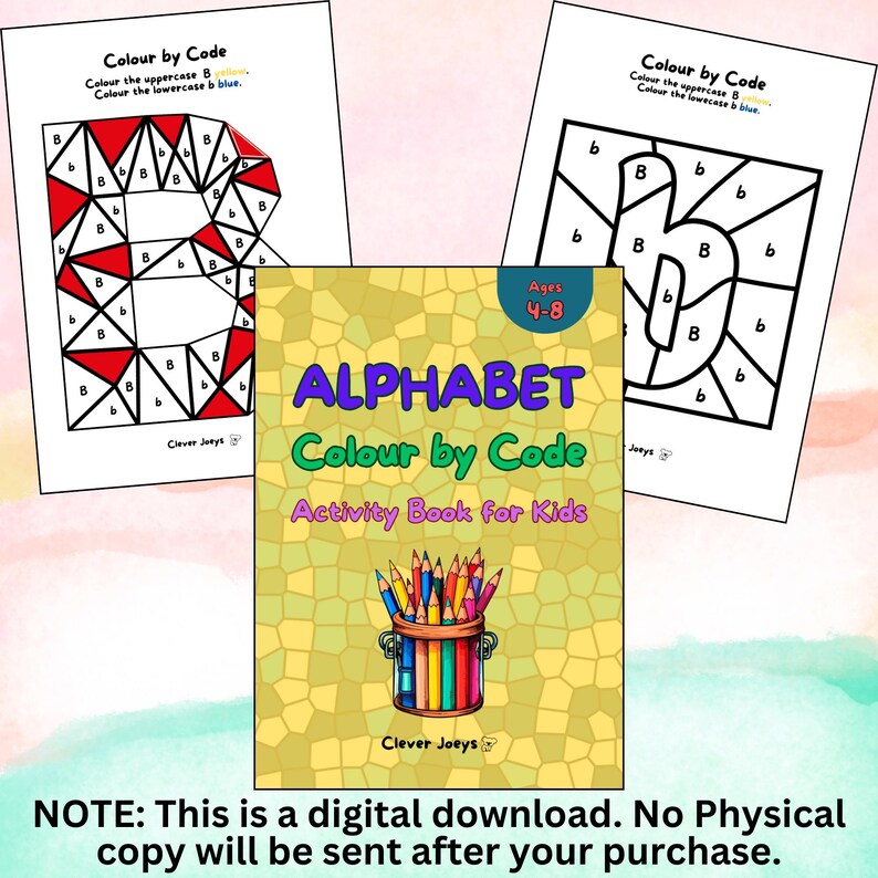 Alphabet Colour by Code | Printable Activity Book for Kids Ages 4-8 ...