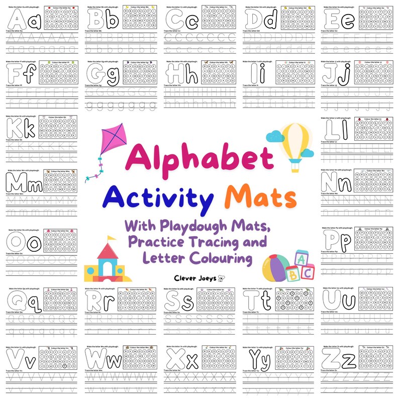 Alphabet Activity Mats With Playdough Mats | Printable Alphabet ...