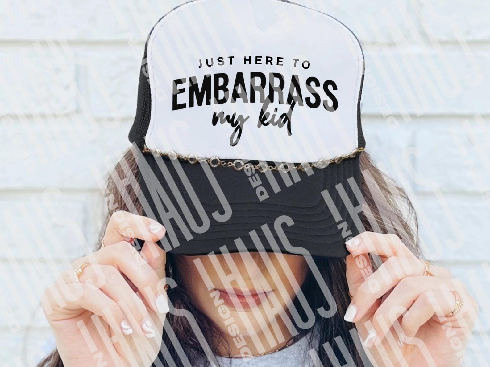Just Here to Embarrass My Kids PNG, Funny Mom Hat PNG, Mom Humor PNG ...
