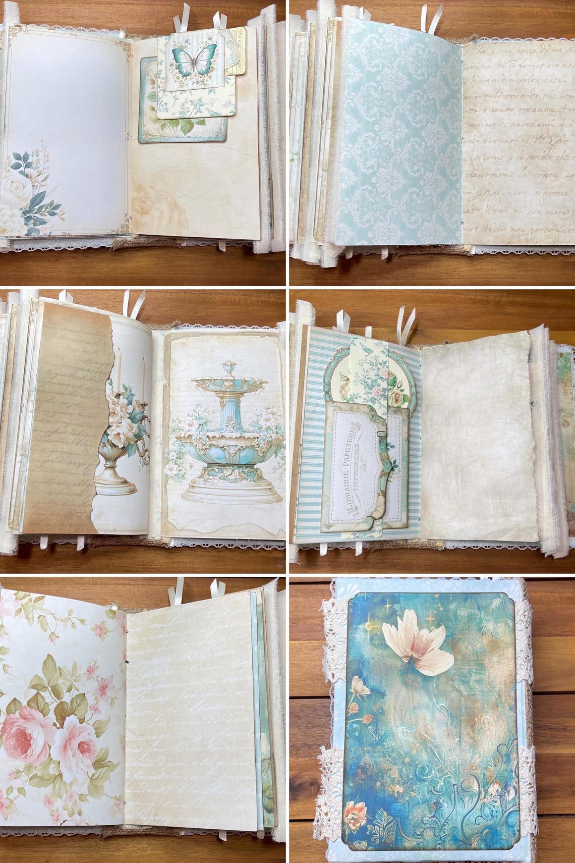 Handmade and Decorated Journal Vintage and Victorian Inspired With ...