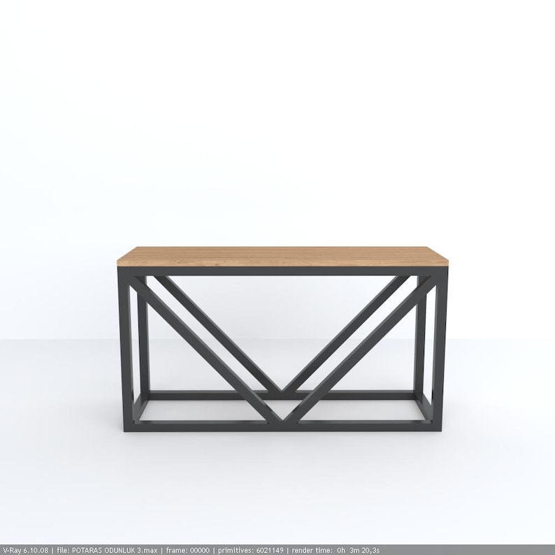 Modern Firewood Rack Console Table, Metal and Wood Log Storage - Etsy