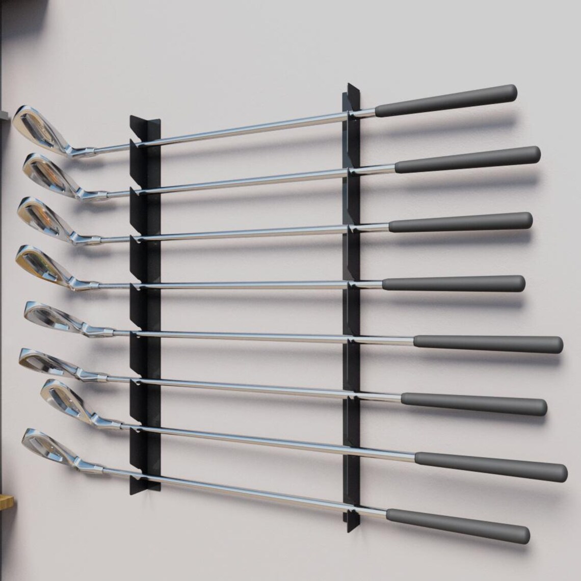 Personalized Golf Club Wall Rack, Metal Storage Organizer for Golf ...