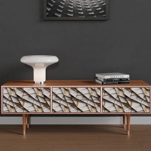 Custom Print TV Cabinet, Wooden Media Center, UV Prints Credenza, Wide ...