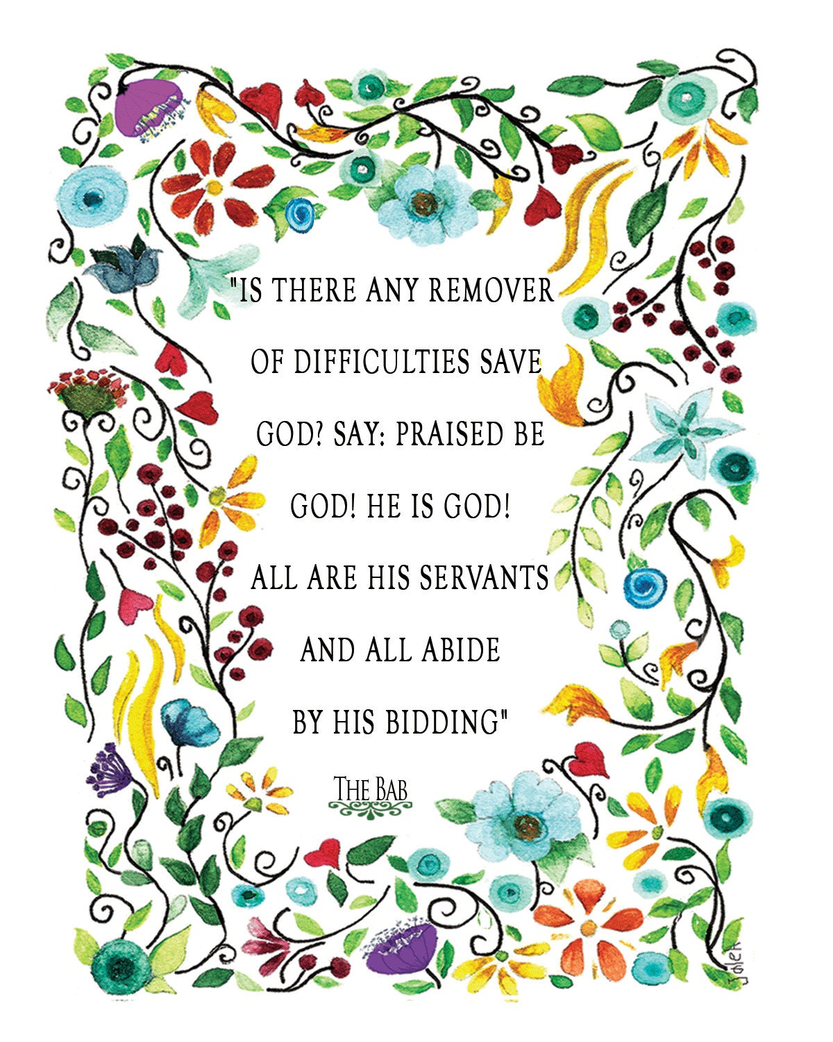 DIGITAL Bahai Quote " is There Any Remover of Difficulties ....... - Etsy