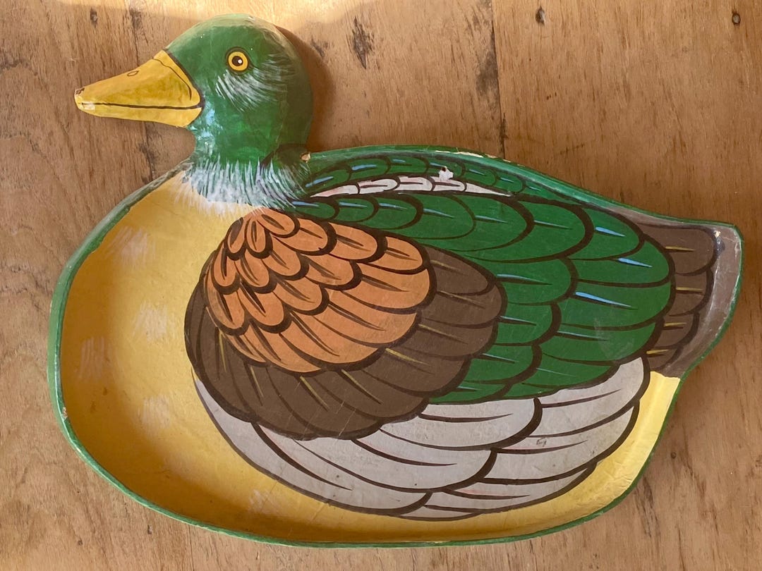 Antique Paper Maché Duck Serving Platter - Etsy