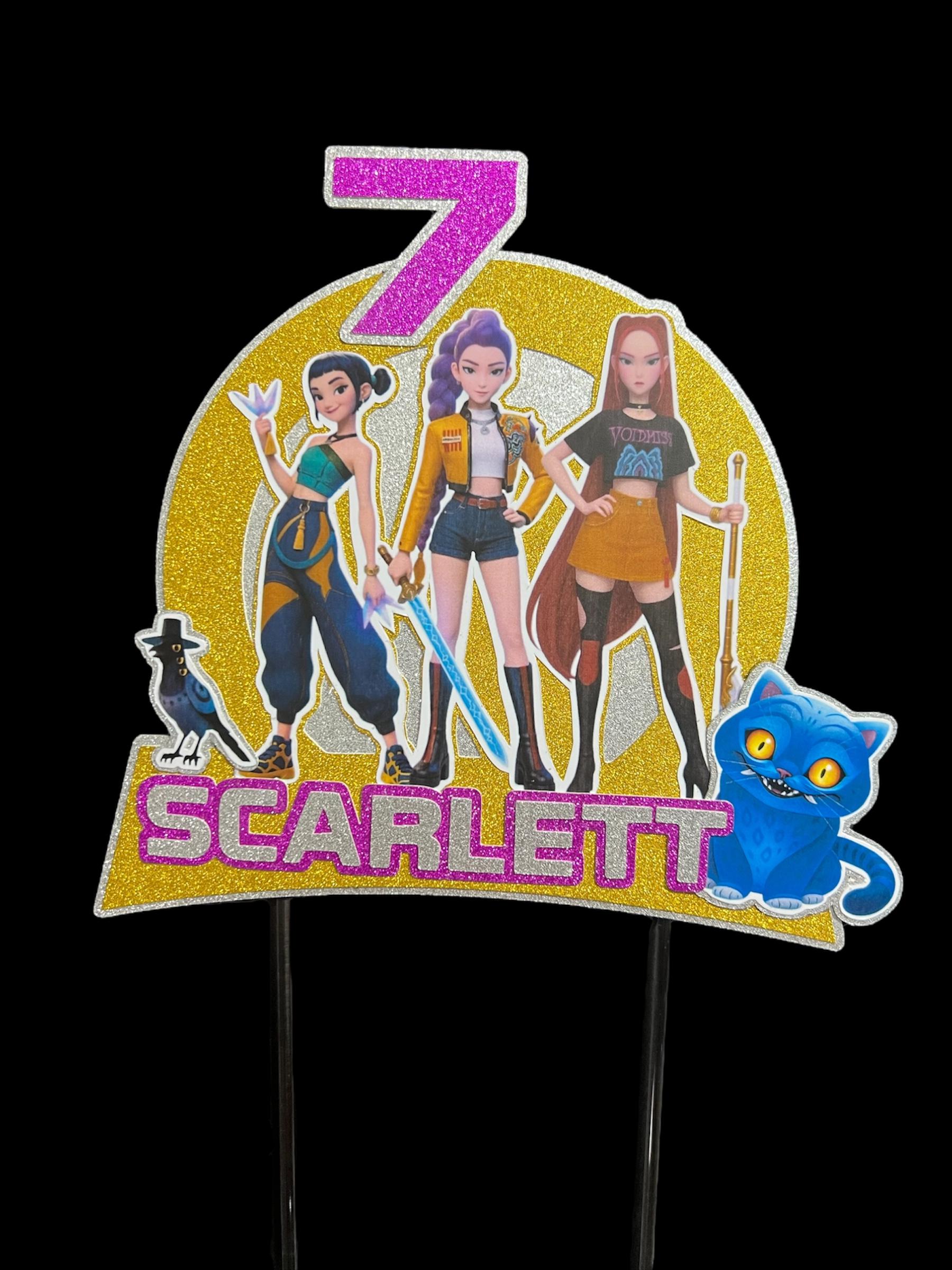 Kpop Demon Hunter Huntrix Personalised Cake Topper - Etsy UK