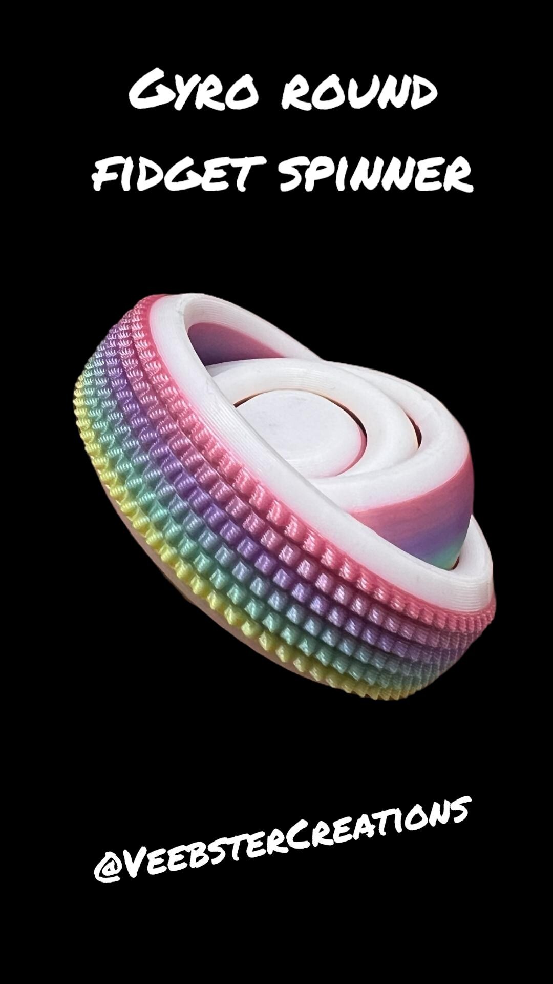3D Printed Rainbow Gyro Spinner Fidget - Etsy