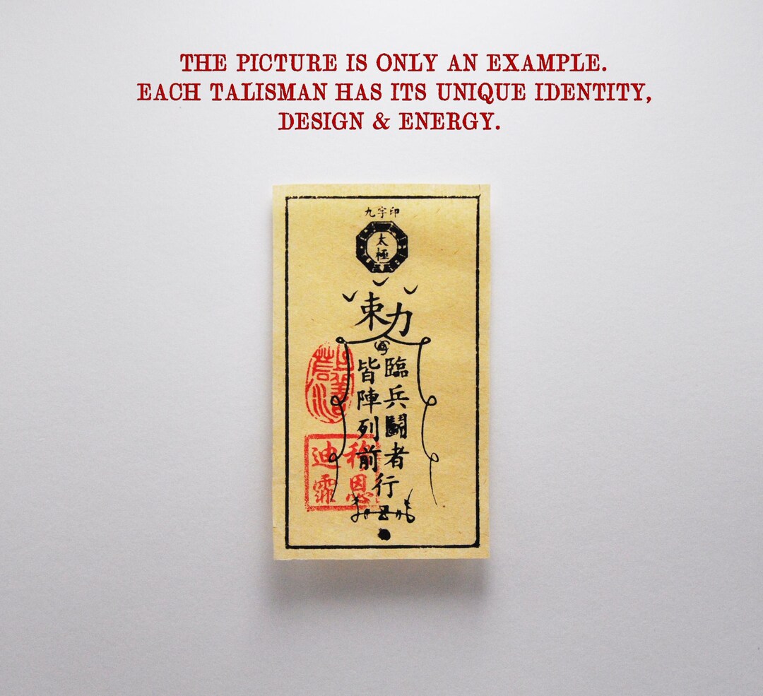 Fulu Life-saving Talisman Ancient Chinese Charm Spell Jiǔzìyìn X MOBILE ...