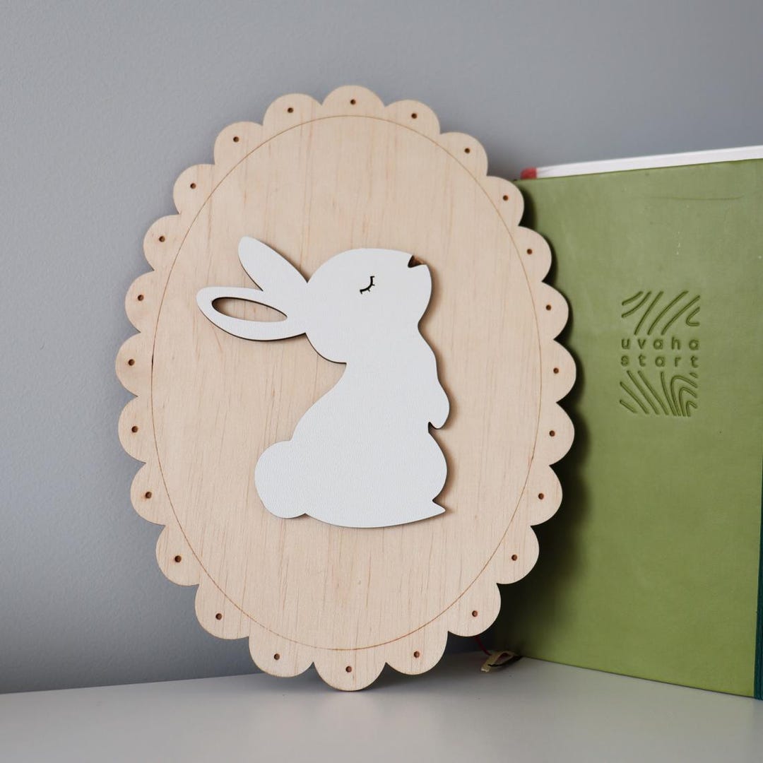 Bunny Wood Wall Decor - Wood Decor, Nursery Decor, Wooden Bunny, Baby ...