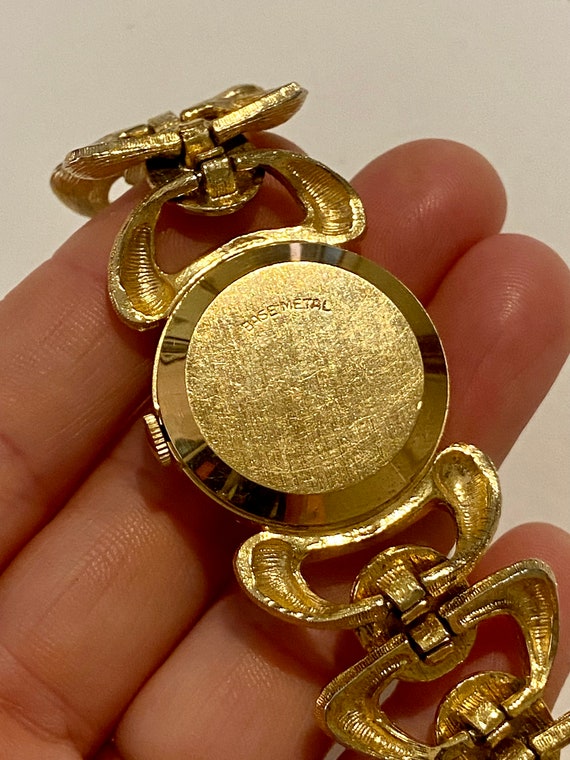 1960s 1970s Rhapsody Royale Wrist Watch Gold Windup - Gem