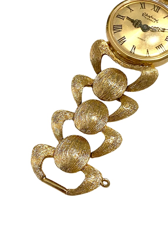 1960s 1970s Rhapsody Royale Wrist Watch Gold Windup - Gem