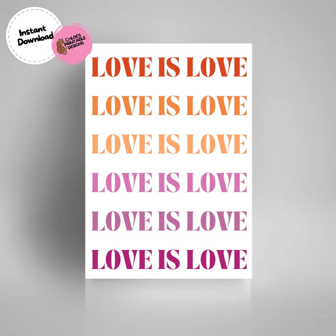 Subtle LGBTQ Lesbian Flag Printable Wall Art Lesbian Pride Quirky ...