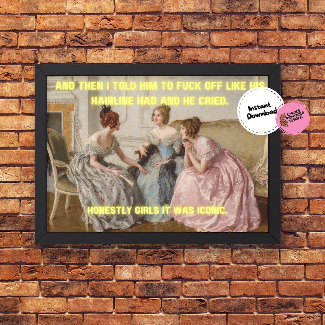 Funny Renaissance Art Print: Iconic Altered Portrait (digital Download ...