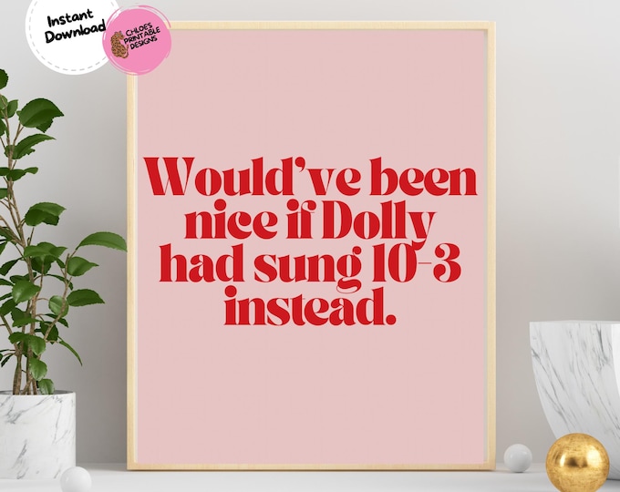 Printable Dolly Parton Poster, Quote Wall Art, Feminist Poster, Blush ...