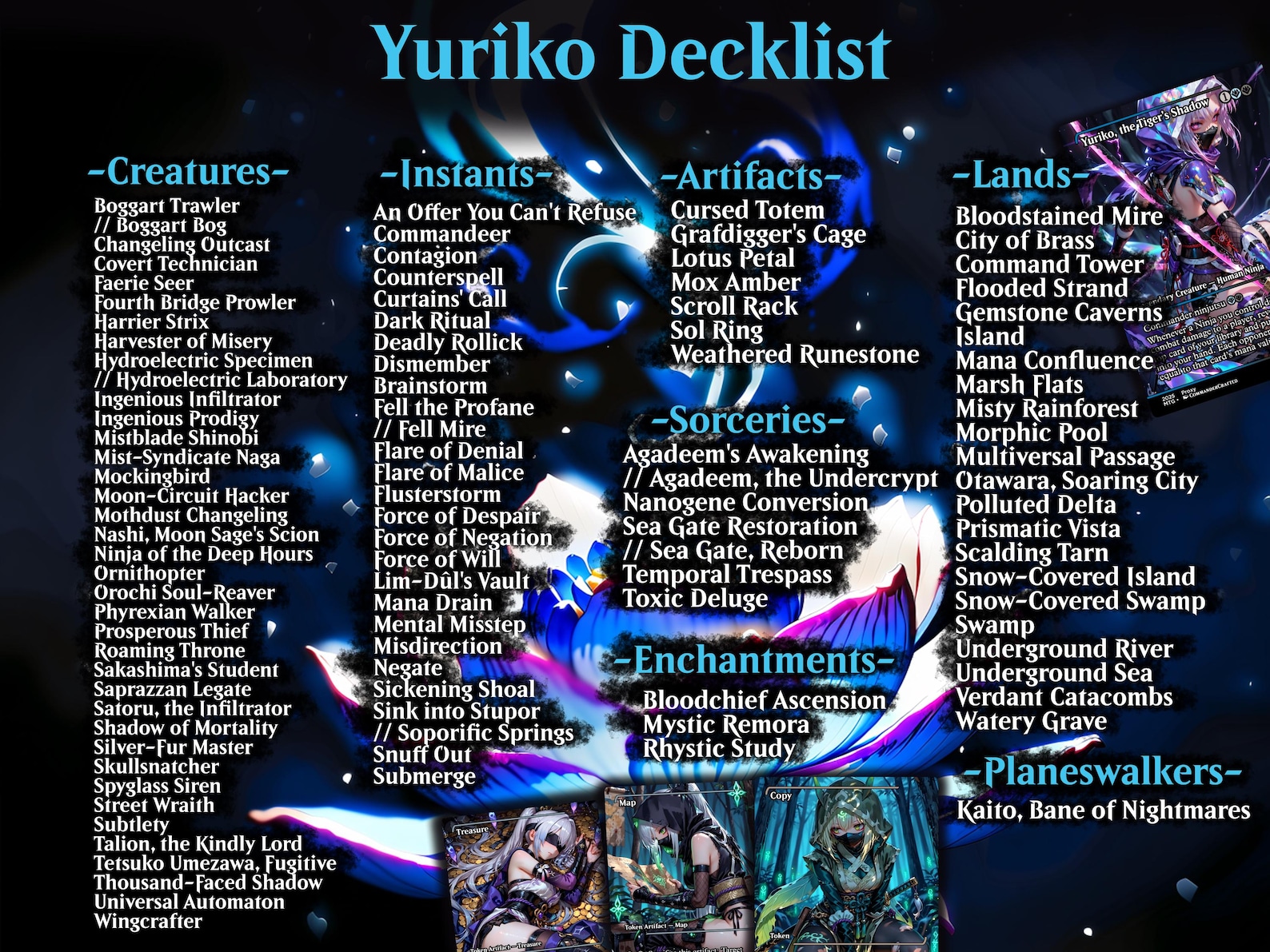 Yuriko Ninja Tribal Commander Proxy Deck - Etsy