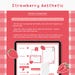 Digital Sticker Pack: Strawberry Aesthetic - Digital Stationery, Sticky ...