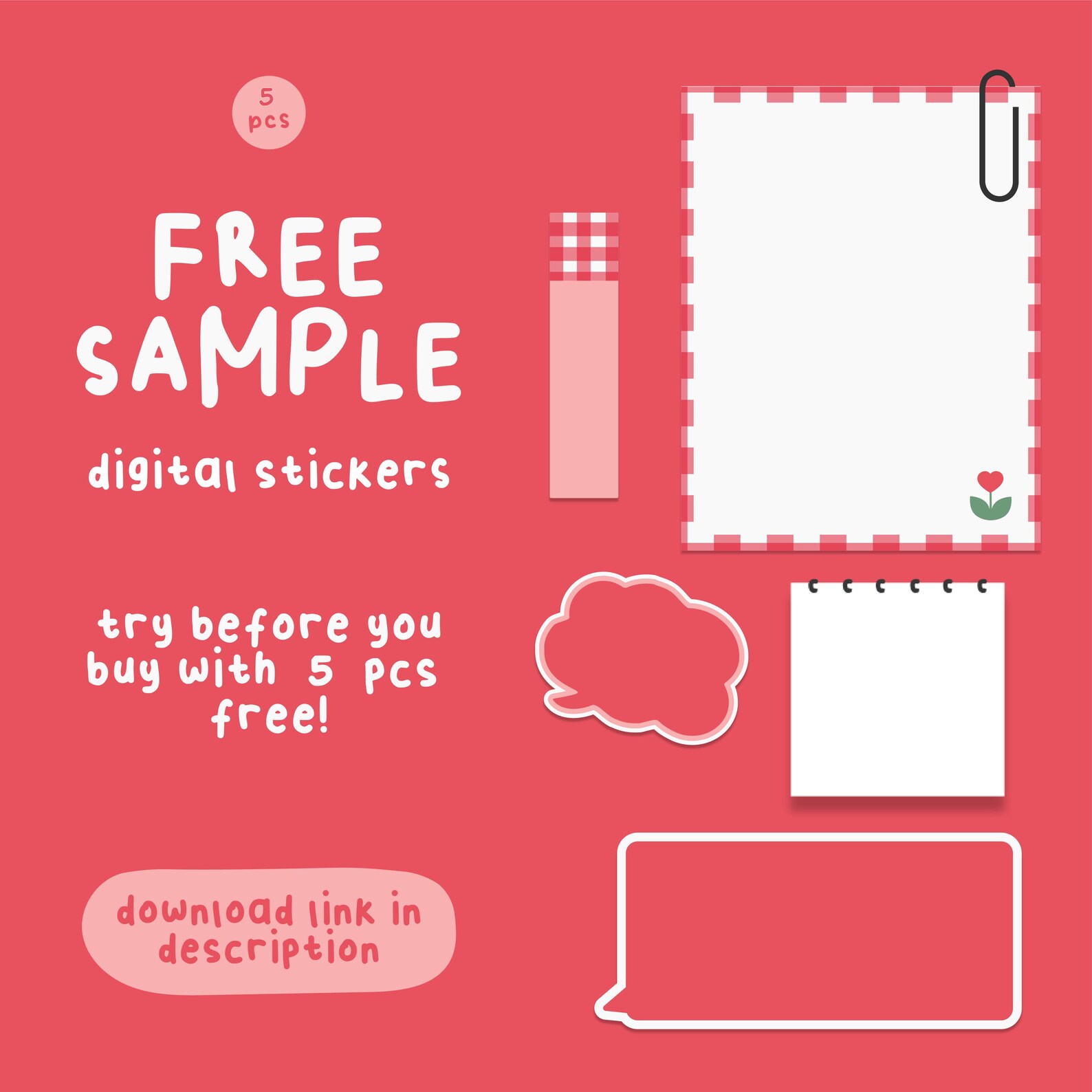 Digital Sticker Pack: Strawberry Aesthetic - Digital Stationery, Sticky ...