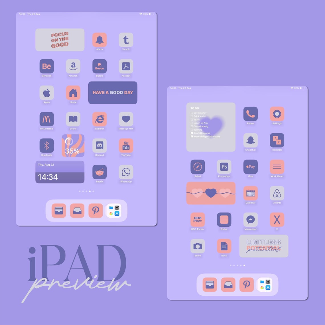 Aesthetic App Icon Theme Pack for Ios, Android, Iphone, iPad | Cute ...