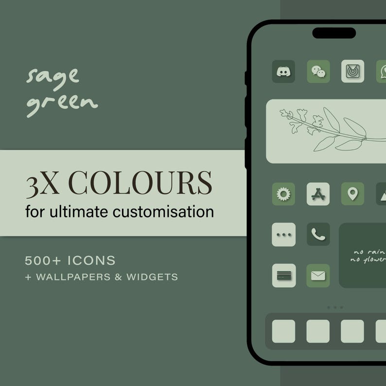 Sage Green App Icon Theme Pack for Ios, Android, Iphone, Ipad ...