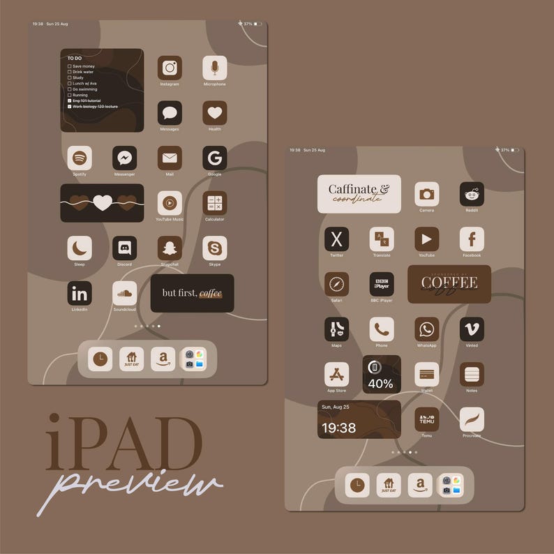 Coffee Brown App Icon Theme Pack for Ios, Android, Iphone, Ipad ...