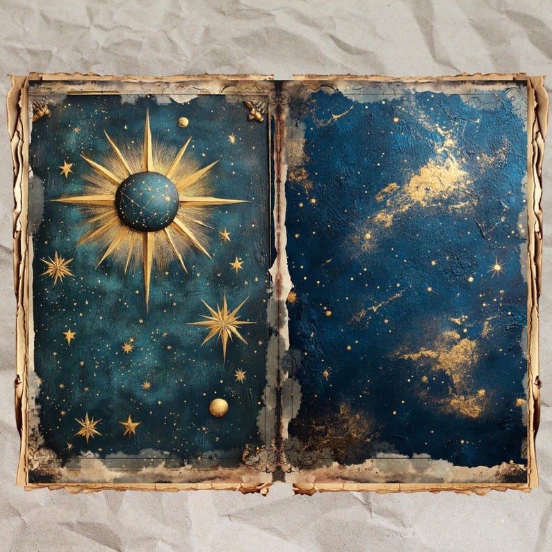 Vintage Astronomy Junk Journal Pages: Cosmic Ephemera (42 Jpegs ...