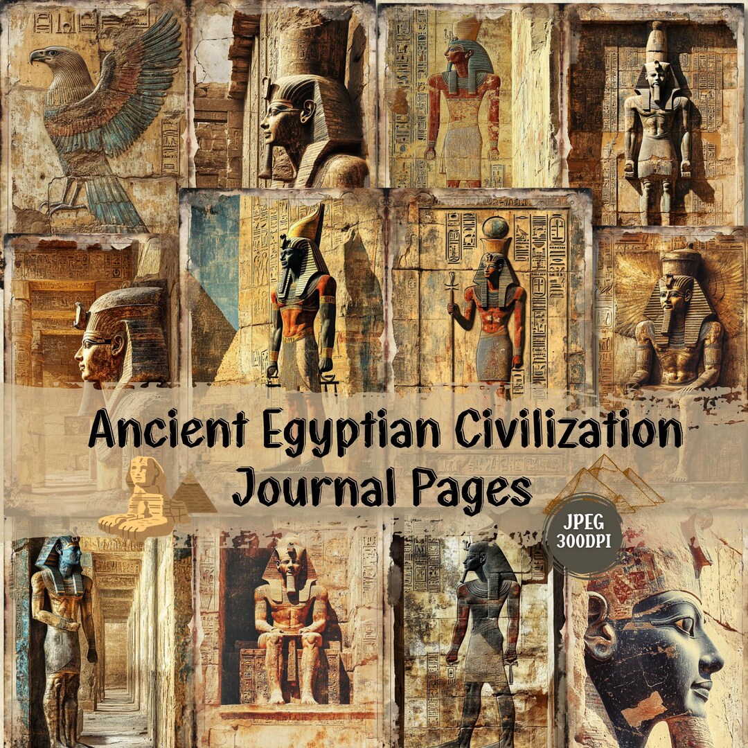 Ancient Egyptian Civilization Journal Pages | Vintage Egyptian ...