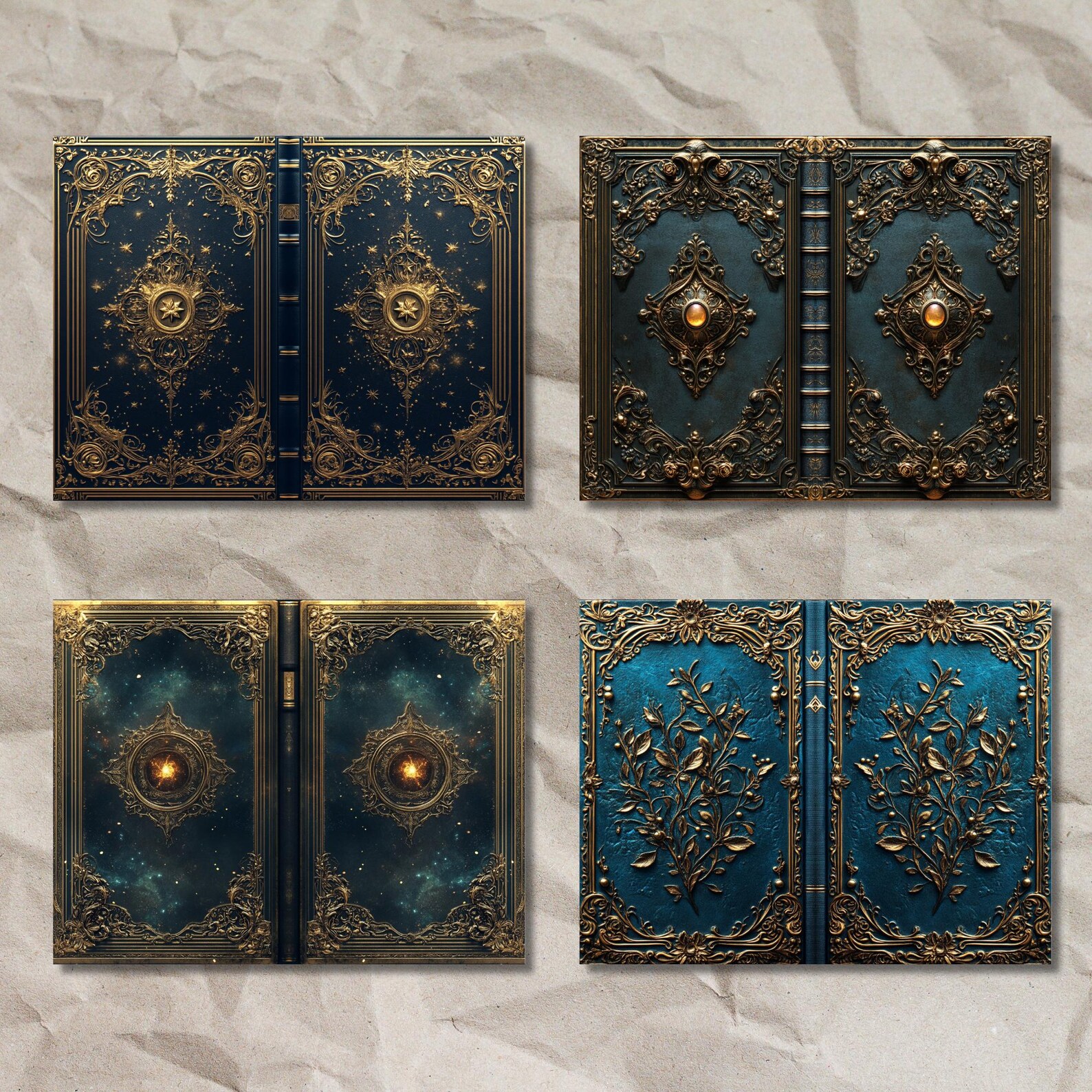 Magical Book Covers | Vintage Book Cover Junk Journal Cover Kit ...