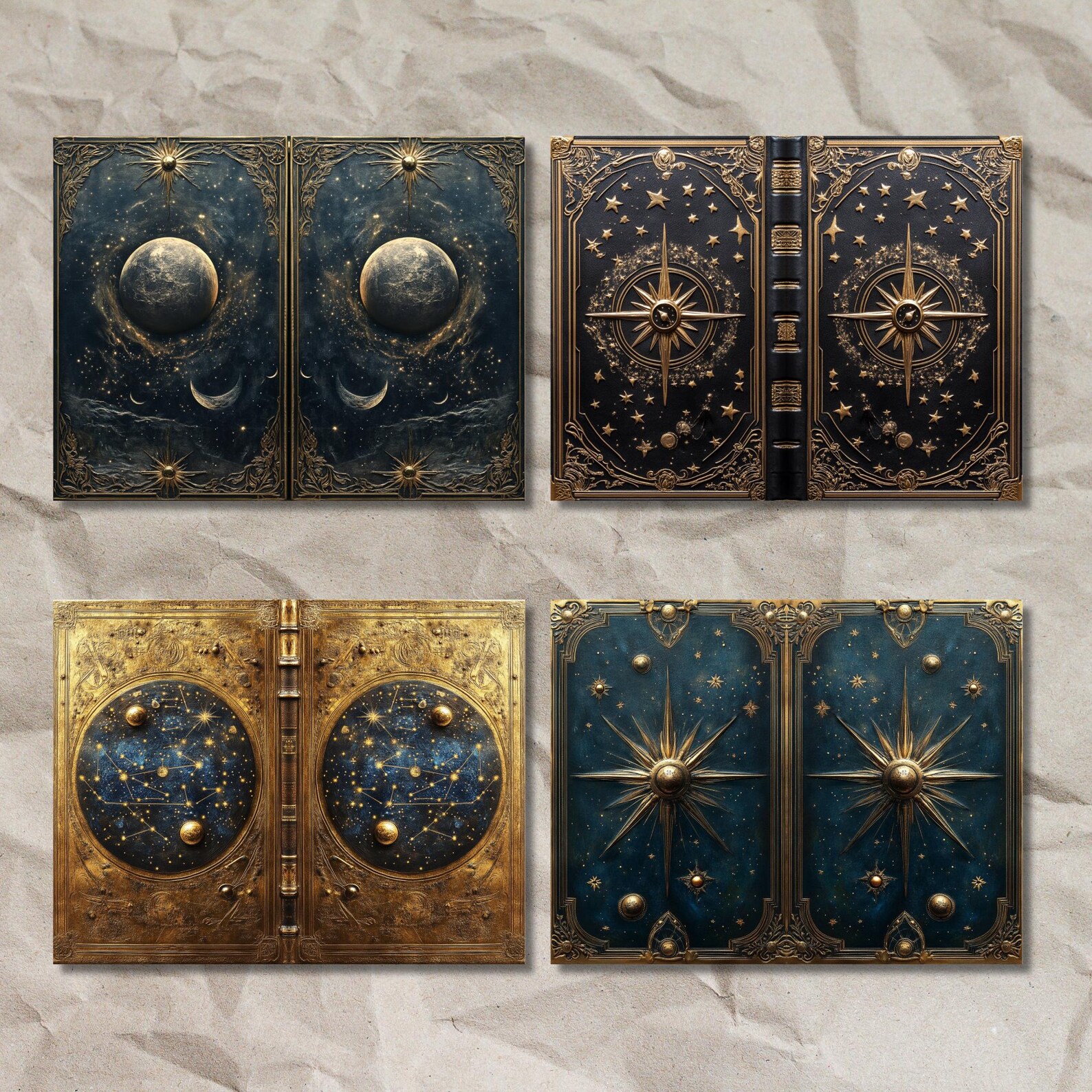 Astronomy Book Cover | Vintage Book Cover Junk Journal Cover Kit ...